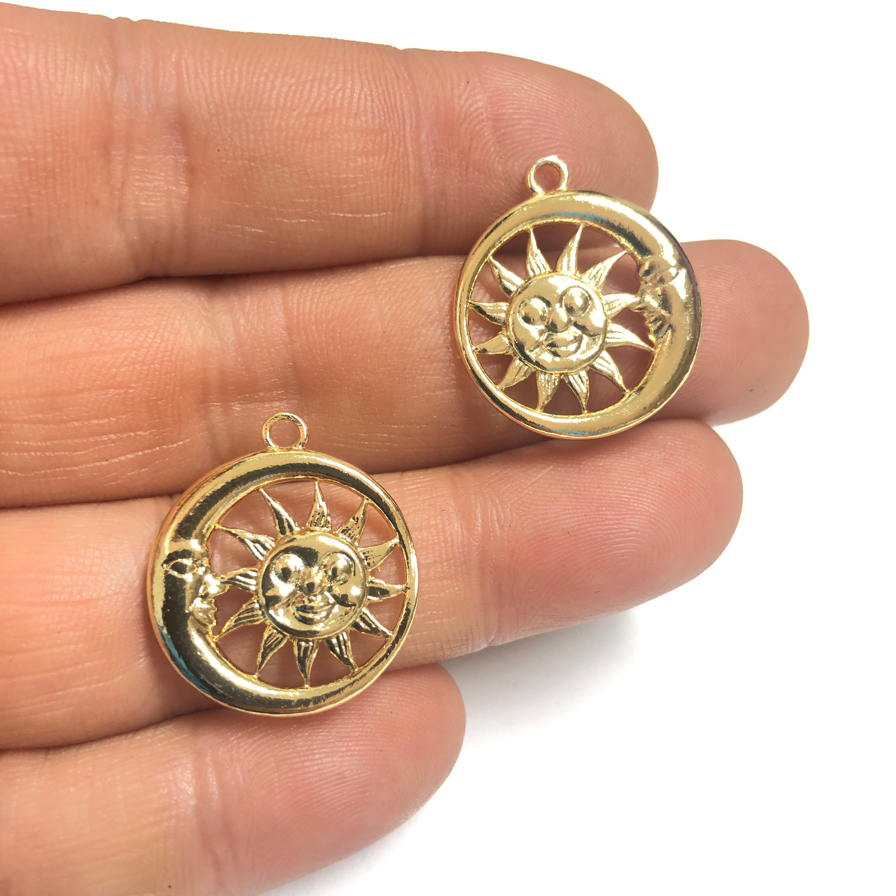 Altın Kaplama Güneş & Ay serisi -3 – PetekBoncuk