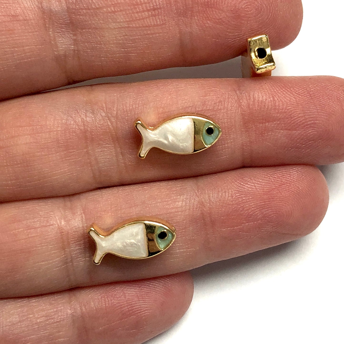 Gold Plated Enamel Fish Bracelet Apparatus Double Sided - Mint ...