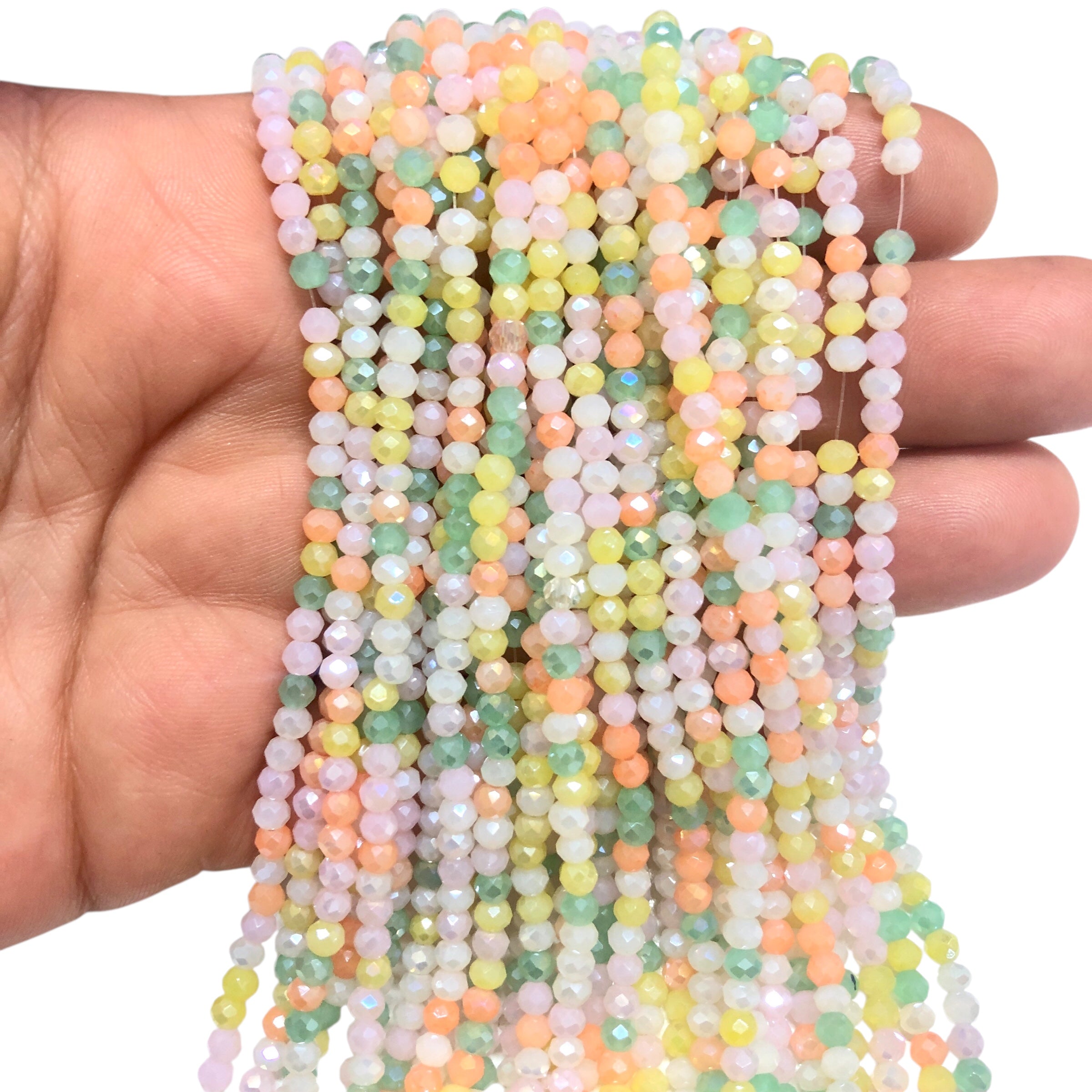 Kristal Boncuk, Mix Çin Kristali-3mm-79 – PetekBoncuk