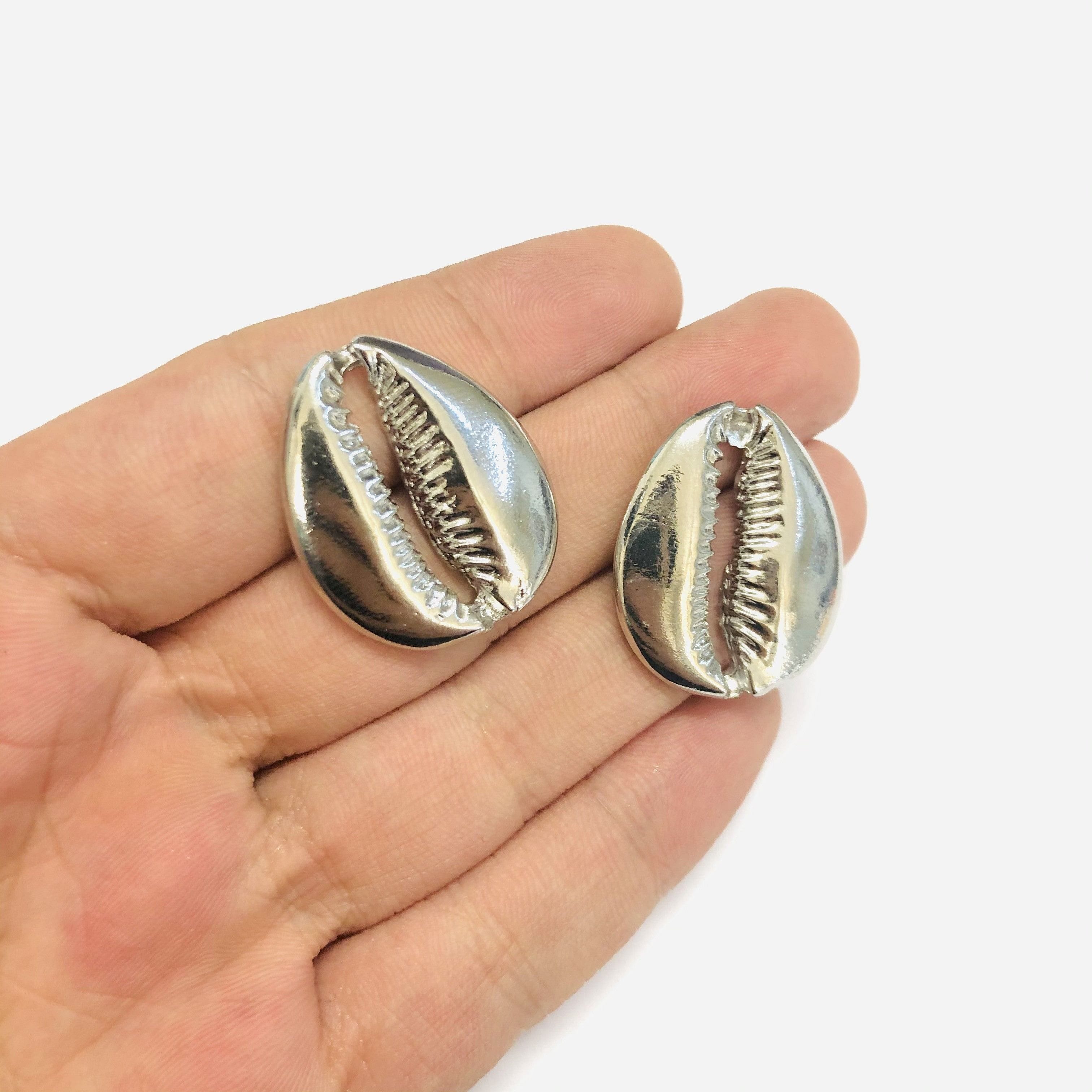 Rhodium Plated 24x29mm Shell Apparatus – PetekBoncuk