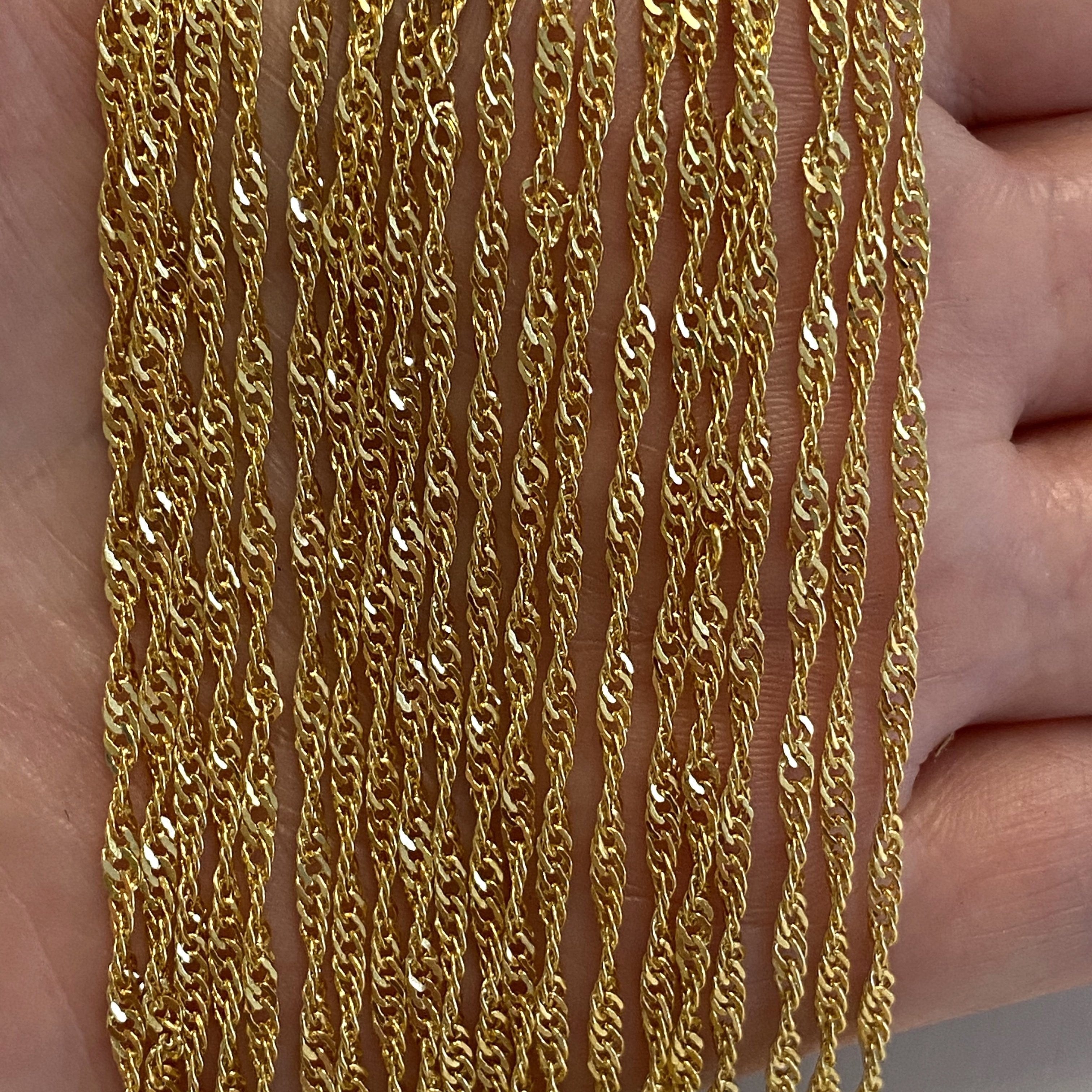 Gold Plated Spanish Chain 2 mm – PetekBoncuk